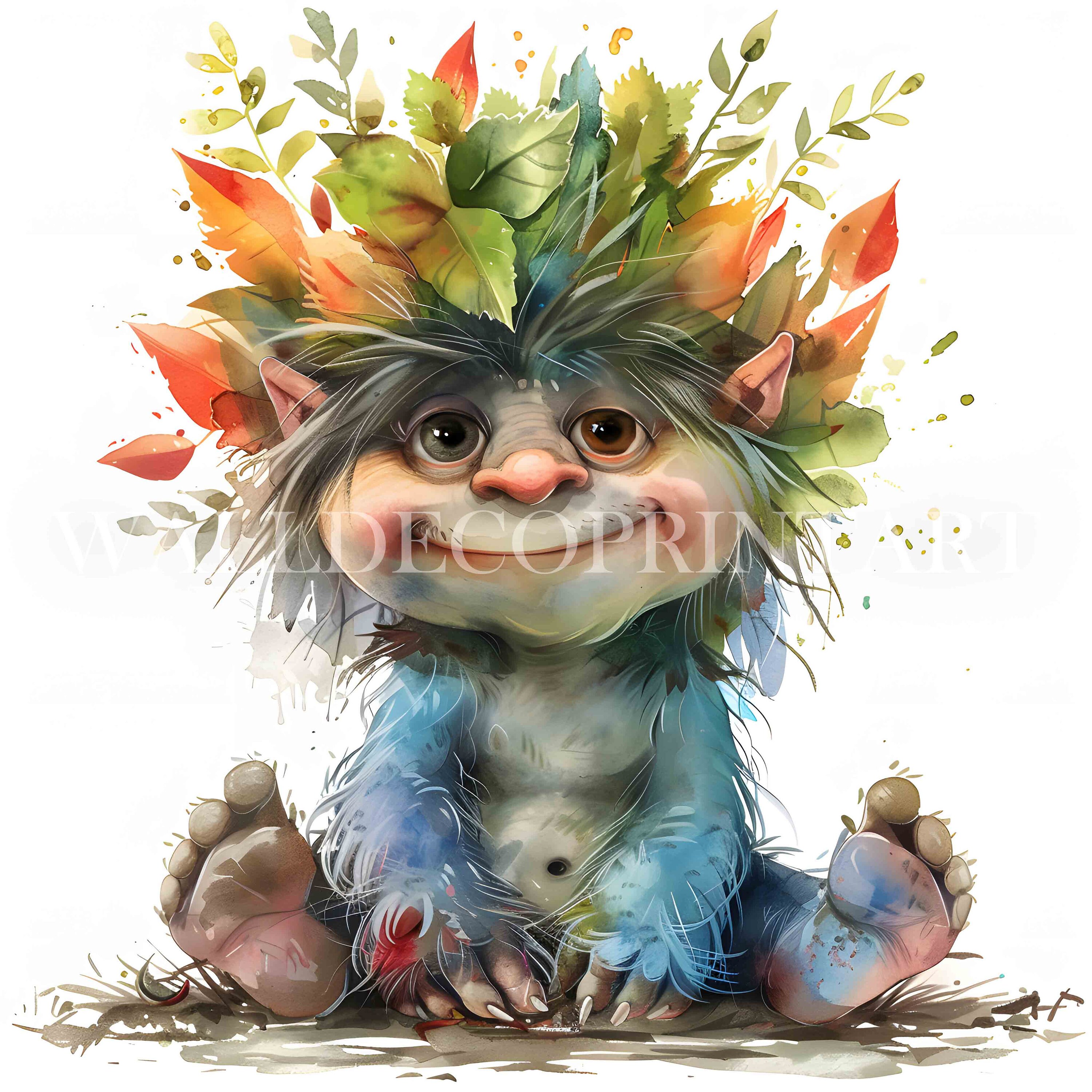 12 Cute and Grumpy Trolls Clipart Bundle - High Quality Images ...