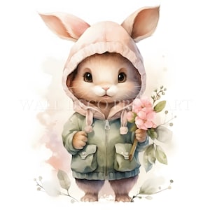 Cute Spring Flower Rabbit Clipart Bundle - 12 High Quality JPG ...