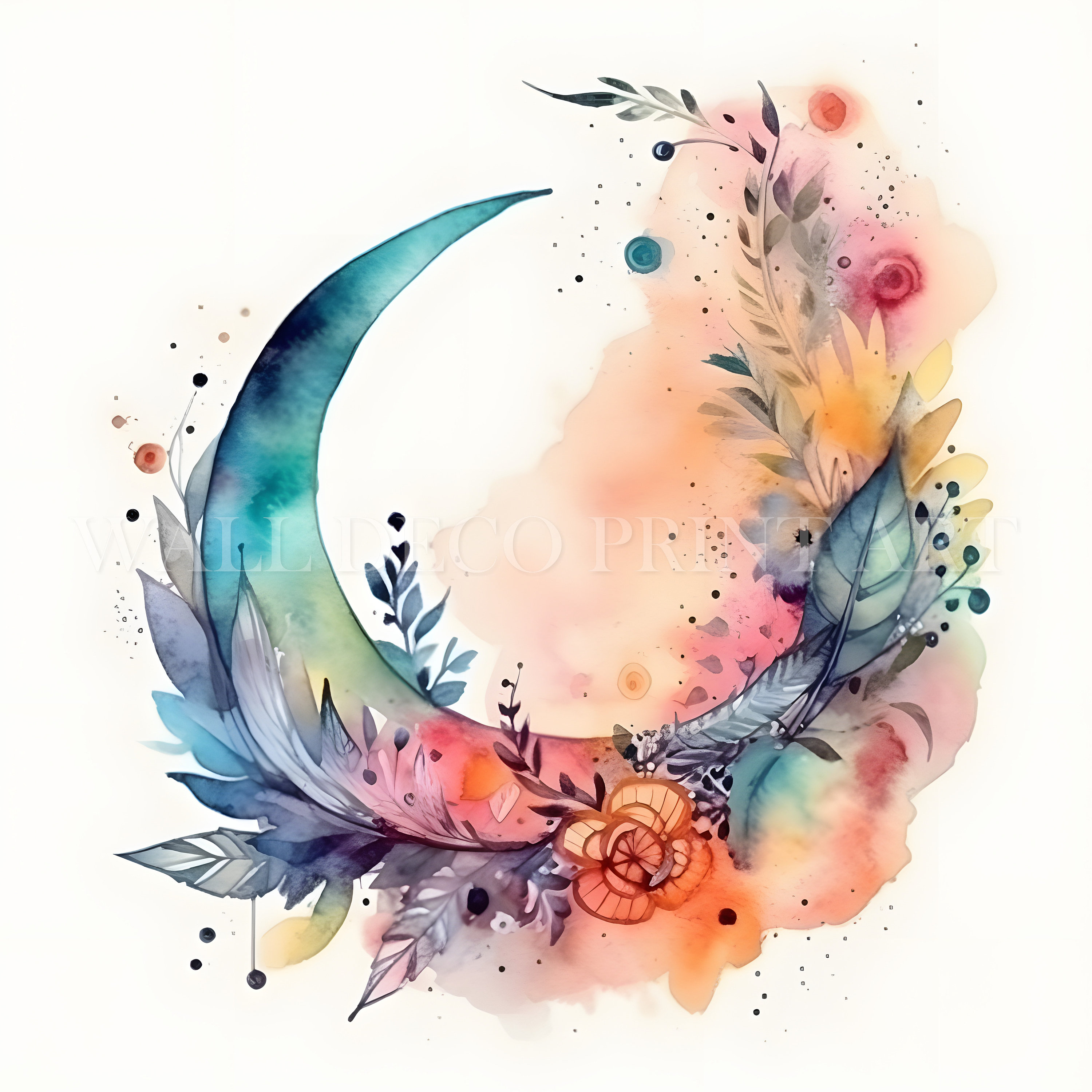 Crescent Moon Clipart Bundle 17 High Quality Jpgs Digital - Etsy