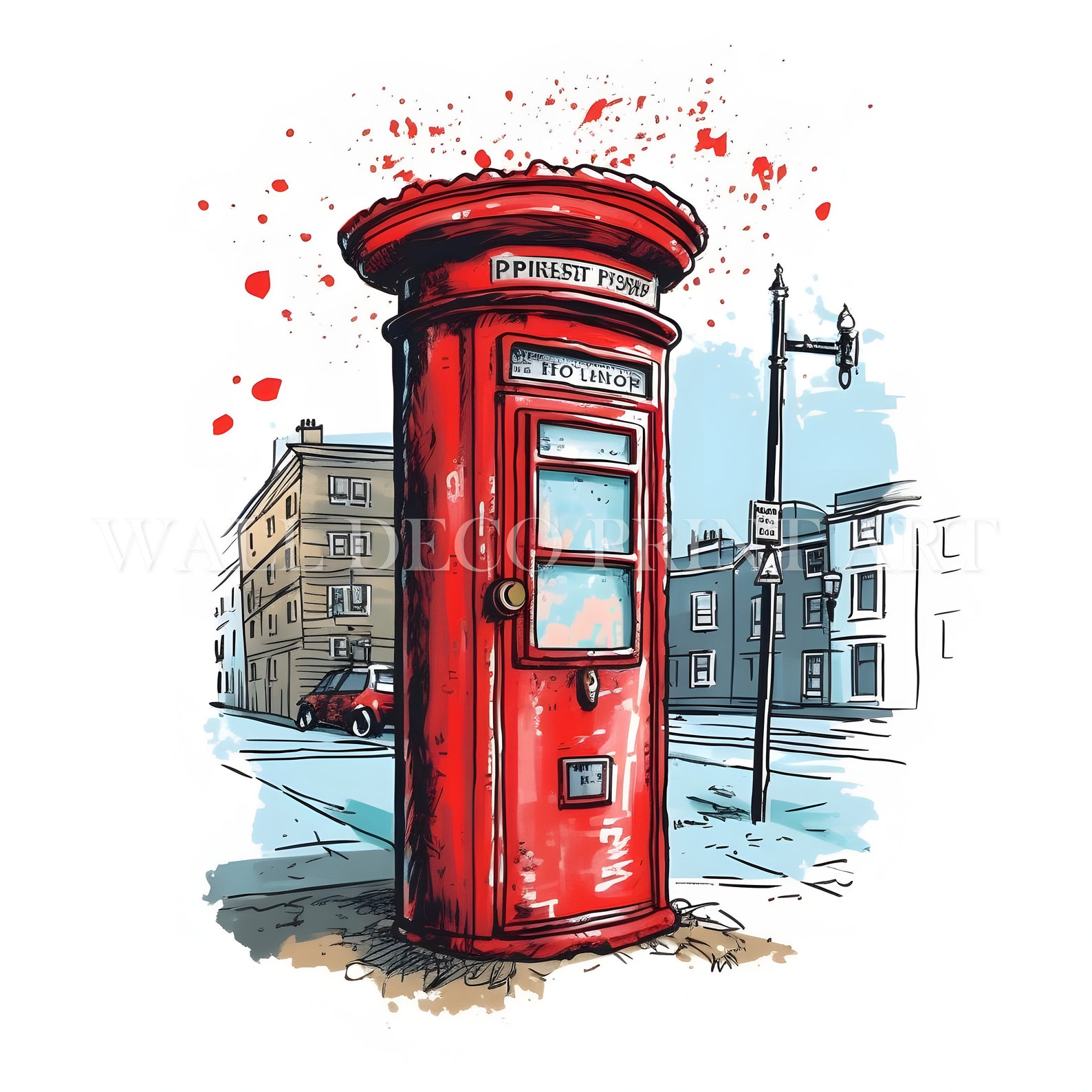 London Post Box Clipart Bundle - 11 High Quality Jpgs - Digital ...
