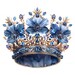 10 Blue Crowns Clipart Bundle - High Quality JPG - Digital Download ...