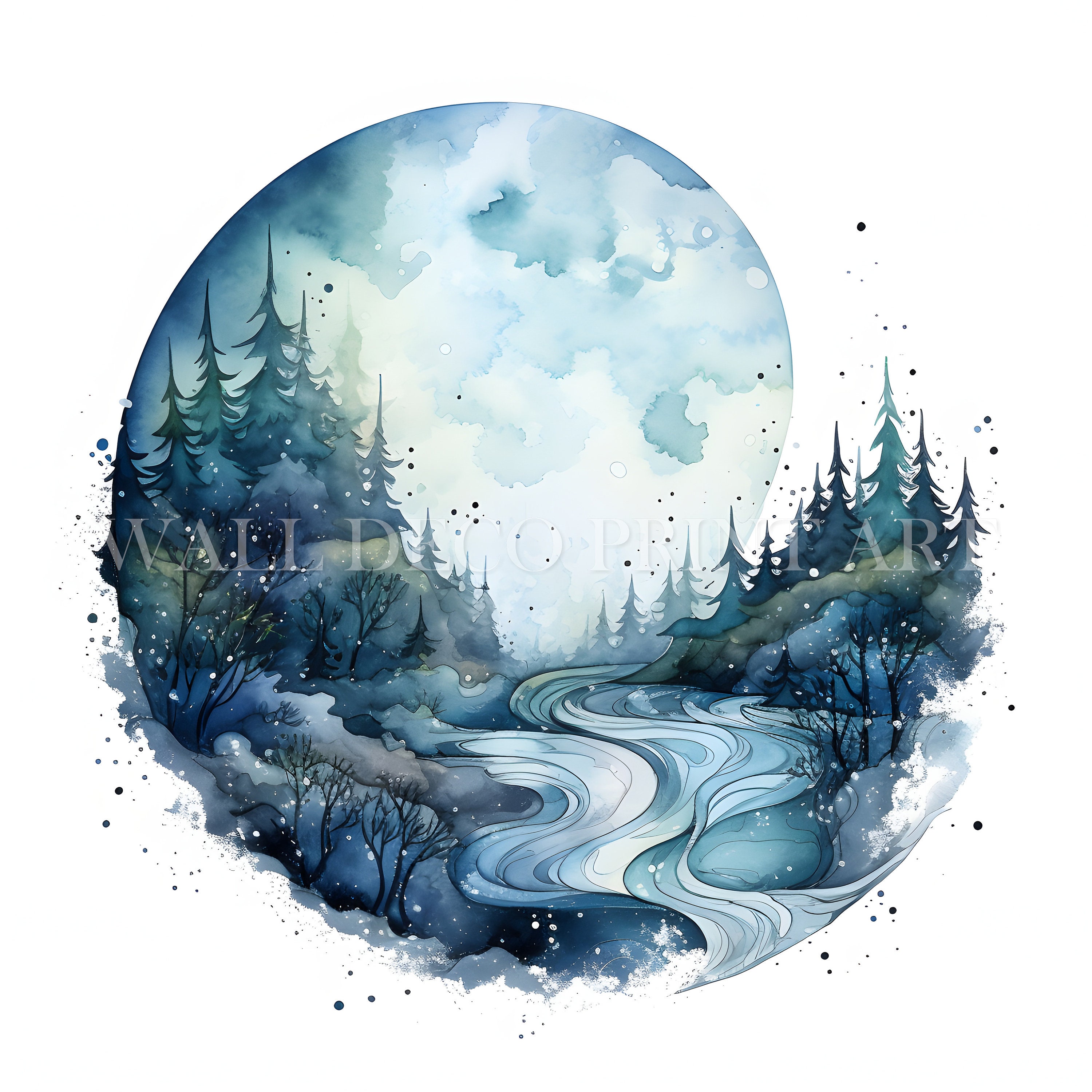 Beautiful Full Moon Clipart Bundle - 10 High Quality Jpgs - Digital ...