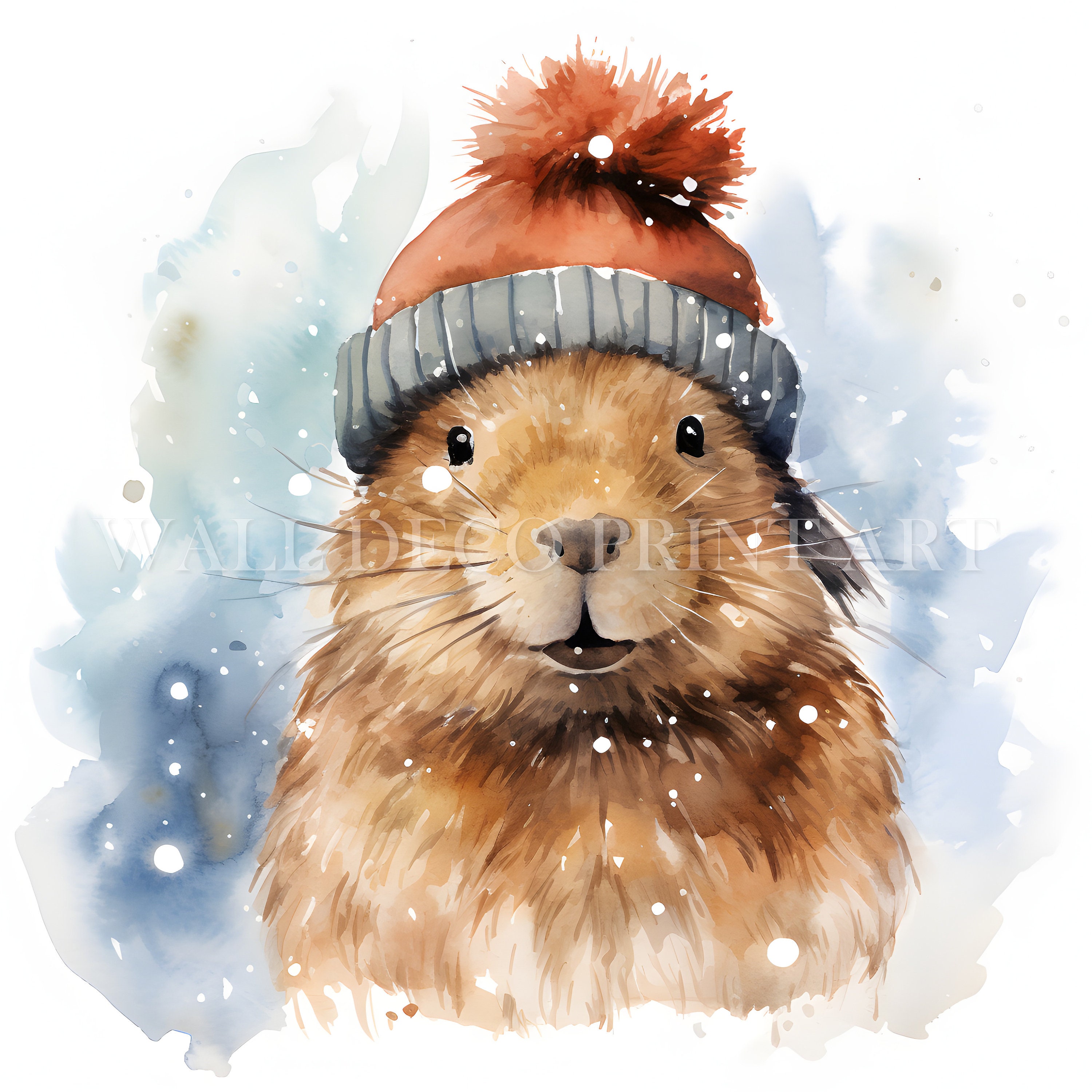 Christmas Capybara Clipart Bundle - 10 High Quality JPG - Digital ...