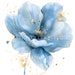 Blue & Gold Abstract Flowers Clipart Bundle 13 High Quality Jpgs ...
