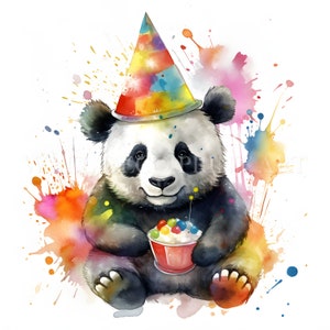 Birthday PANDA Clipart Bundle - 10 High Quality Jpgs - Digital ...