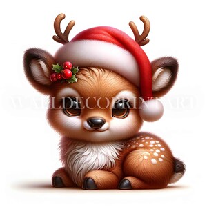 10 Christmas Reindeer Clipart Bundle 2 - High Quality JPG - Digital ...