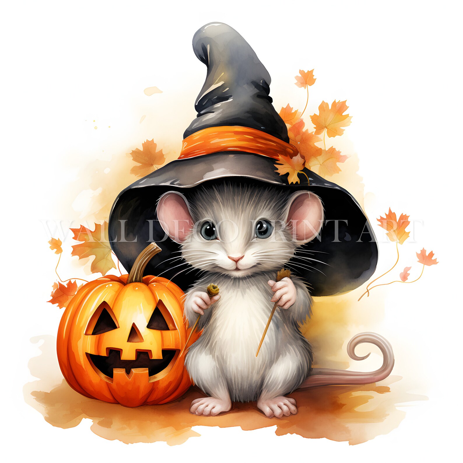 Cute Halloween Mouse Clipart Bundle - 10 High Quality Jpgs, Digital ...