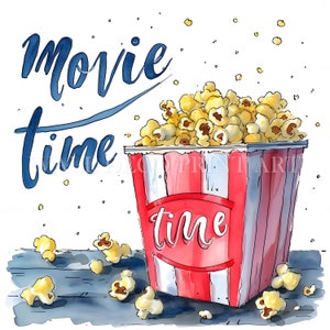 Tasty Popcorn & Soda Clipart Bundle - 12 High Quality Jpgs - Digital ...