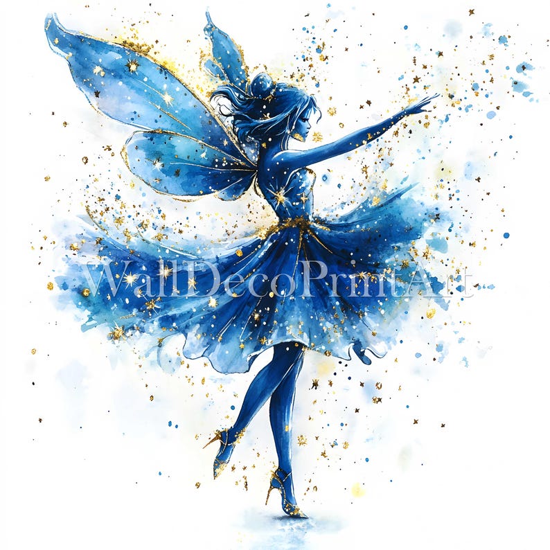Blue Fairy Clipart Bundle - 10 High Quality JPG - Digital Download ...