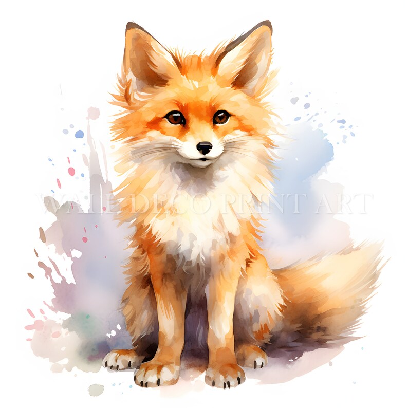 Cute Little Fox Clipart Bundle 9 High Quality JPG Digital - Etsy
