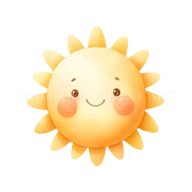 Sun Illustration - Etsy