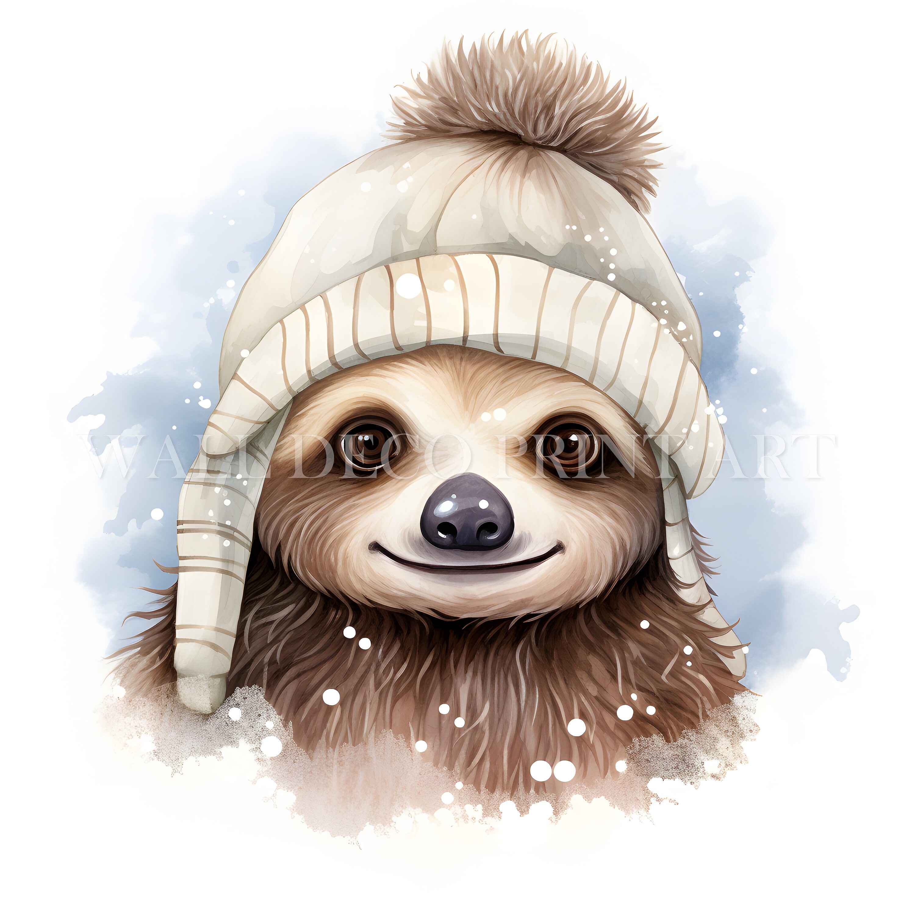Christmas Sloth Clipart Bundle - 10 High Quality JPG - Digital ...