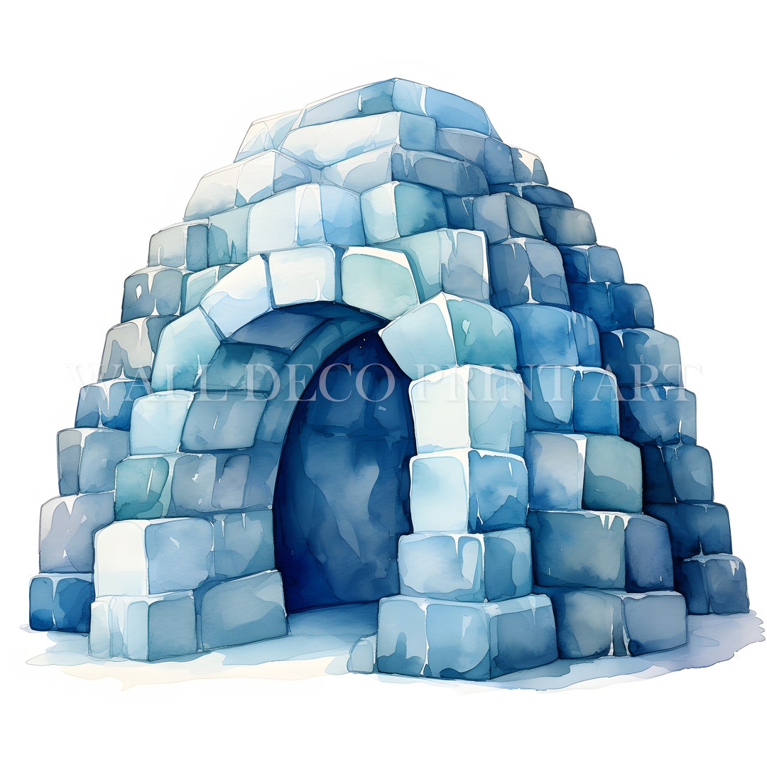 Frozen Igloo Clipart Bundle - 10 High Quality Jpgs - Digital Downloads ...