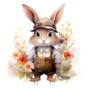 Cute Spring Flower Rabbit Clipart Bundle - 12 High Quality JPG ...