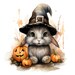 Cute Halloween Rabbit Clipart Bundle 10 High Quality Jpgs, Digital ...