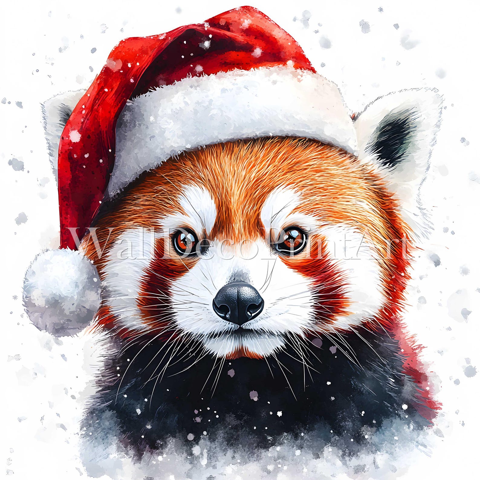 10 Cute Christmas Red Panda Clipart Bundle - High Quality JPG - Digital ...