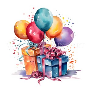 Birthday GIFTS Clipart Bundle - 14 High Quality Jpgs - Digital ...