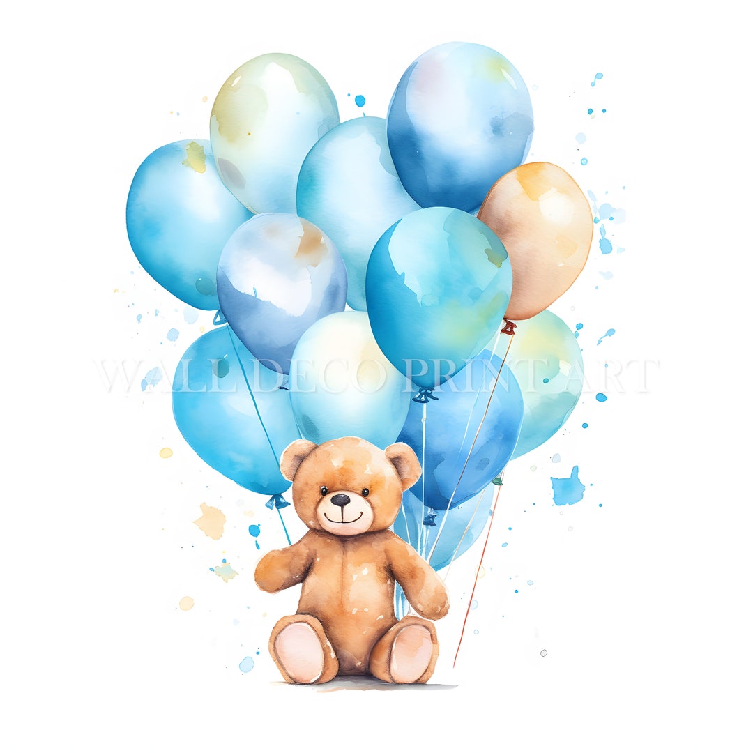 Birthday BEAR Clipart Bundle 10 High Quality Jpgs Digital Downloads ...