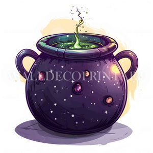 10 Halloween Bubbling Cauldron Clipart Bundle 2 - High Quality JPG ...