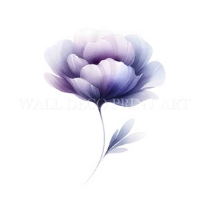 Purple Simple Flowers Clipart Bundle - 10 High Quality Jpgs - Digital ...
