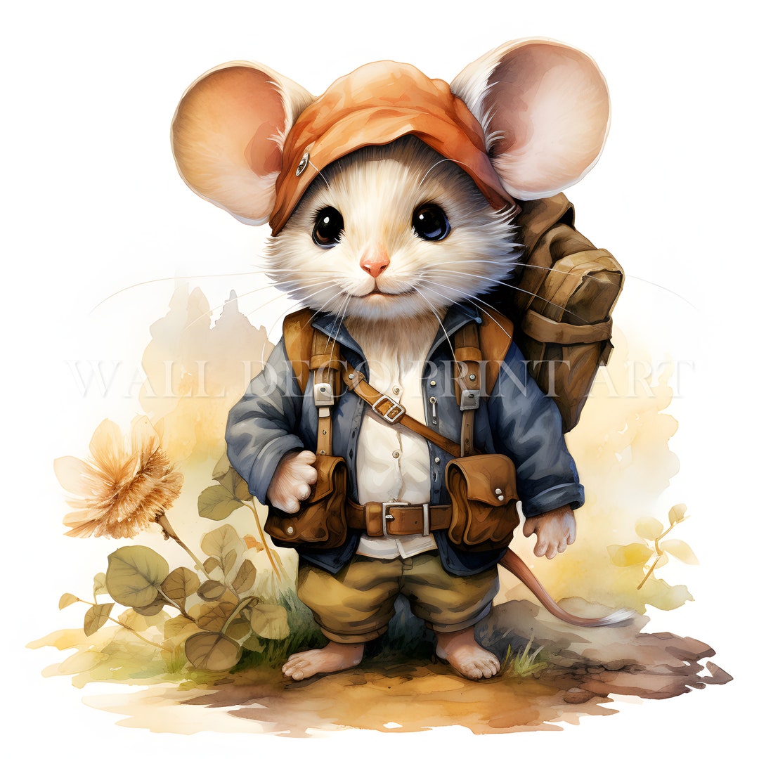 Cute Mouse Adventurers Clipart Bundle - 10 High Quality Jpgs - Digital ...