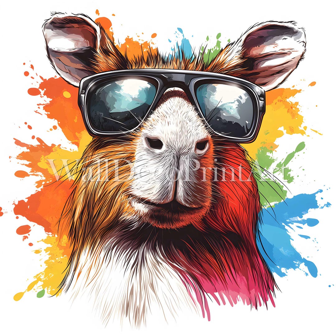 Cool Capybara Clipart Bundle - 11 High Quality Jpgs - Digital Download ...