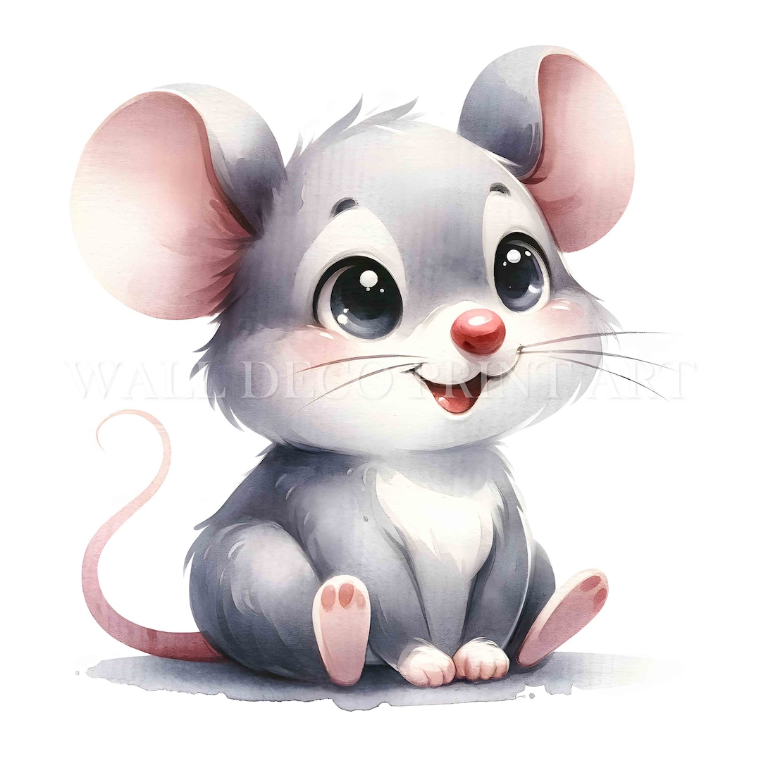 Cute Mouse Clipart Bundle - 11 High Quality JPG - SOFT SKETCH - Digital ...