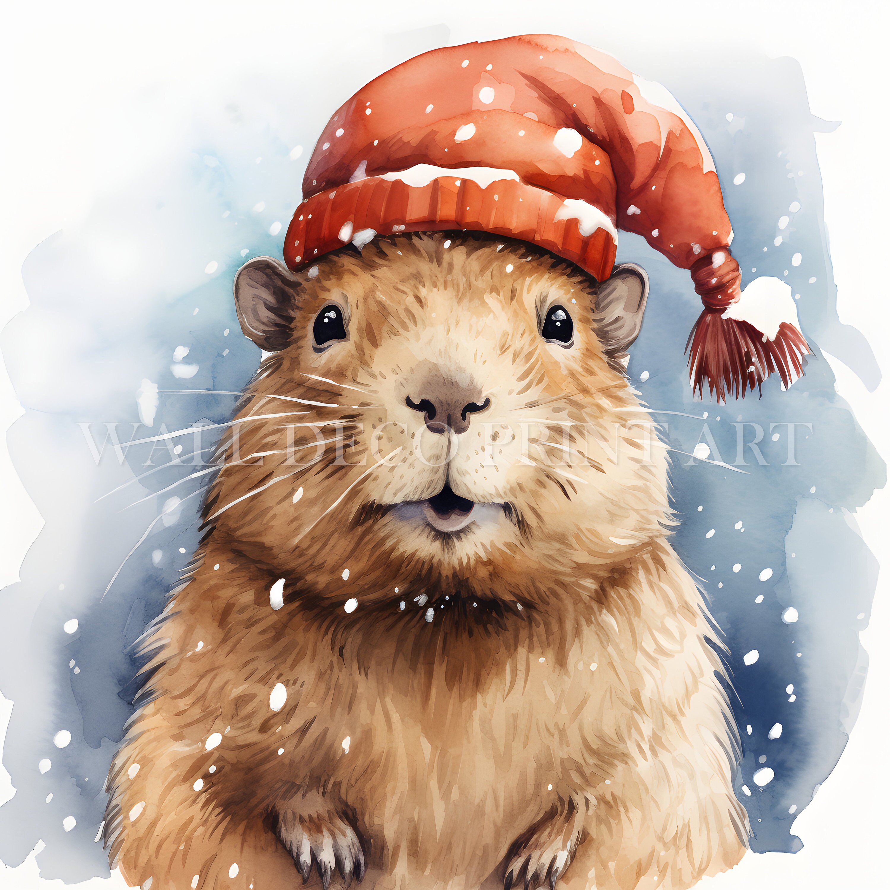 Christmas Capybara Clipart Bundle - 10 High Quality JPG - Digital ...