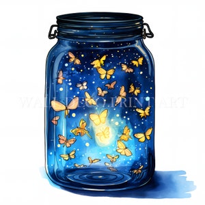 Beautiful Jar Full of Fireflies Bundle - 14 High Quality Jpgs - Digital ...