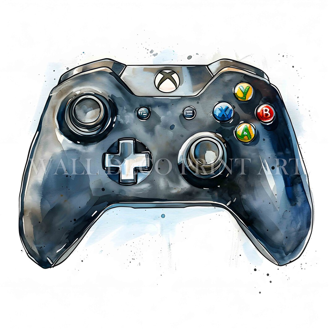 Black Game Controller Clipart Bundle - 10 High Quality Jpgs - Digital ...