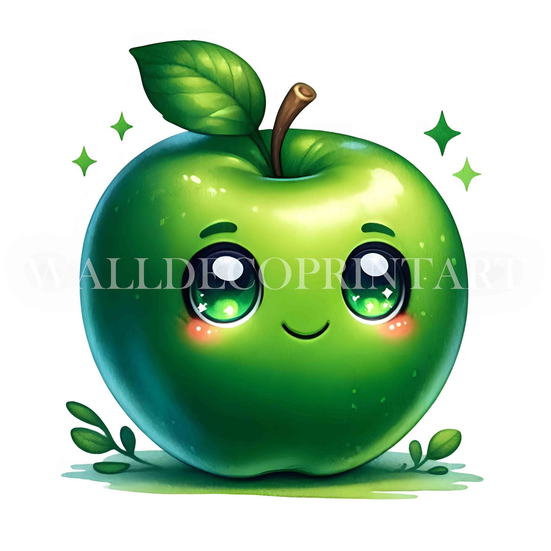 10 Cute Apple Clipart Bundle - High Quality Jpgs - Digital Download ...