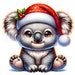 10 Cute Christmas Koala Clipart Bundle 2 - High Quality JPG - Digital ...