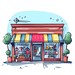 Lovely Colorful Shop Clipart - 10 High Quality Jpgs - Digital Downloads ...