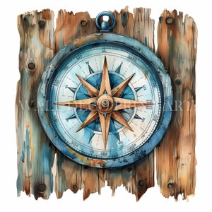 Colorful Compass Clipart Bundle - 12 High Quality Jpgs - Digital ...