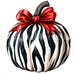 10 Cute Zebra Pumpkin Clipart Bundle - High Quality Jpgs - Digital ...