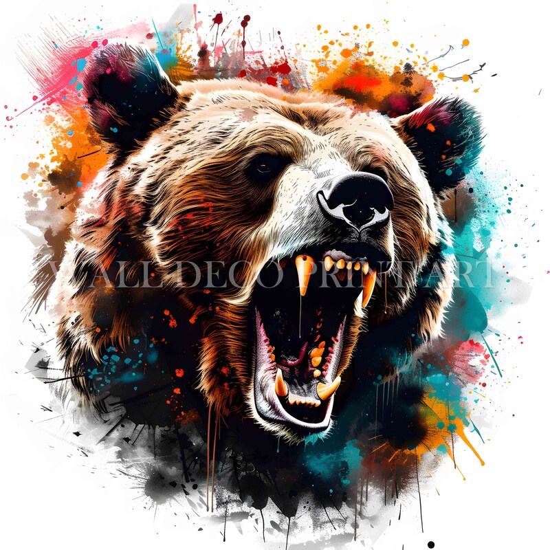 Angry Bear Svg - Etsy