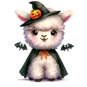 Halloween Alpaca Clipart Bundle - 10 High Quality Jpgs - Digital ...