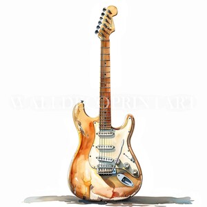 10 Colorful Electric Guitar Clipart Bundle - High Quality Pngs ...