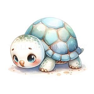 Soft Sketch TURTLE Clipart Bundle 5 High Quality JPG Digital Download ...