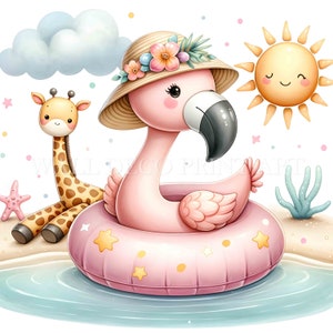 SUMMER ANIMALS SET 2 Clipart Bundle - 10 High Quality Jpgs - Digital ...