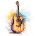 10 Colorful Guitar Clipart Bundle - High Quality Images - Digital ...