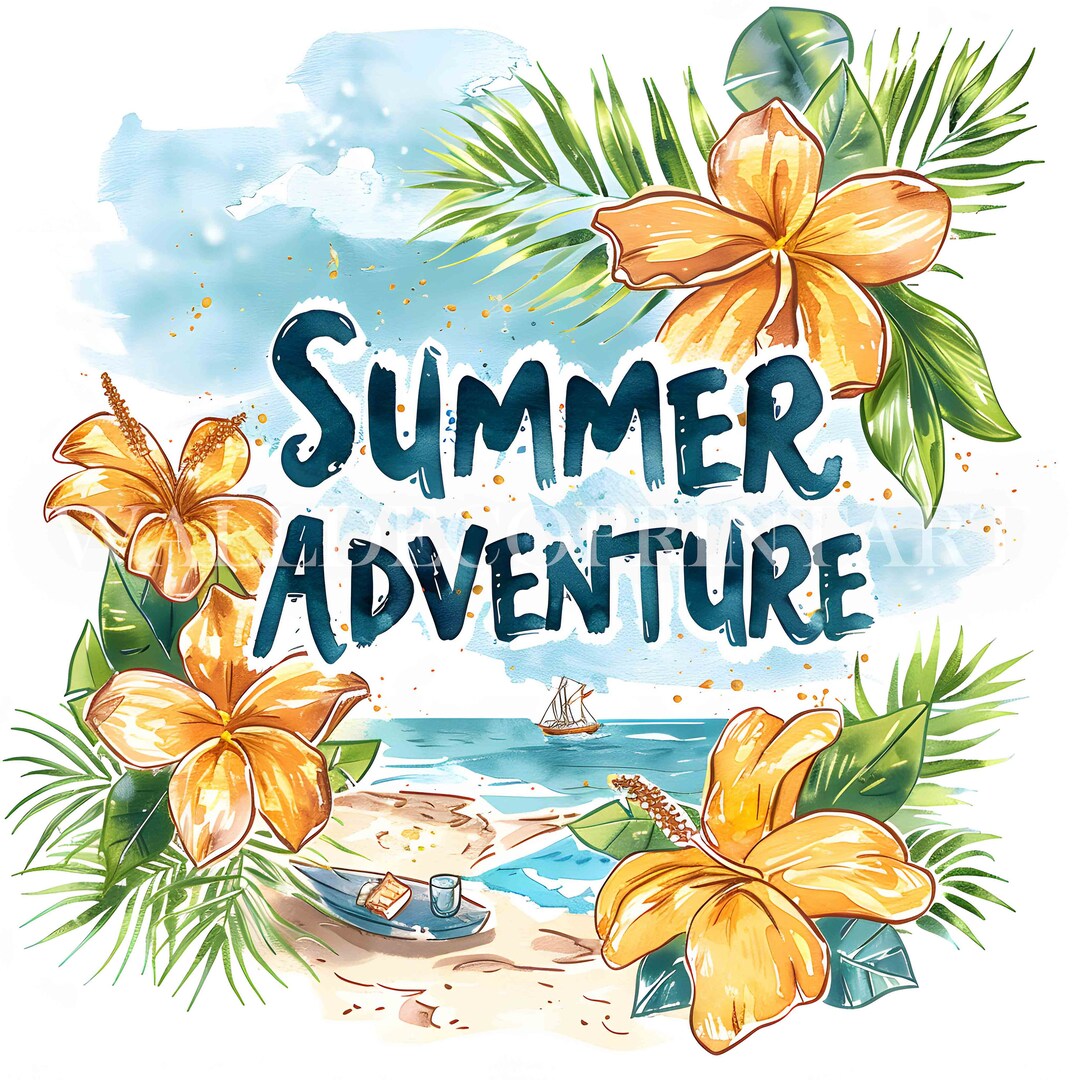 10 SUMMER ADVENTURE Clipart Bundle High Quality Jpgs Digital Download ...