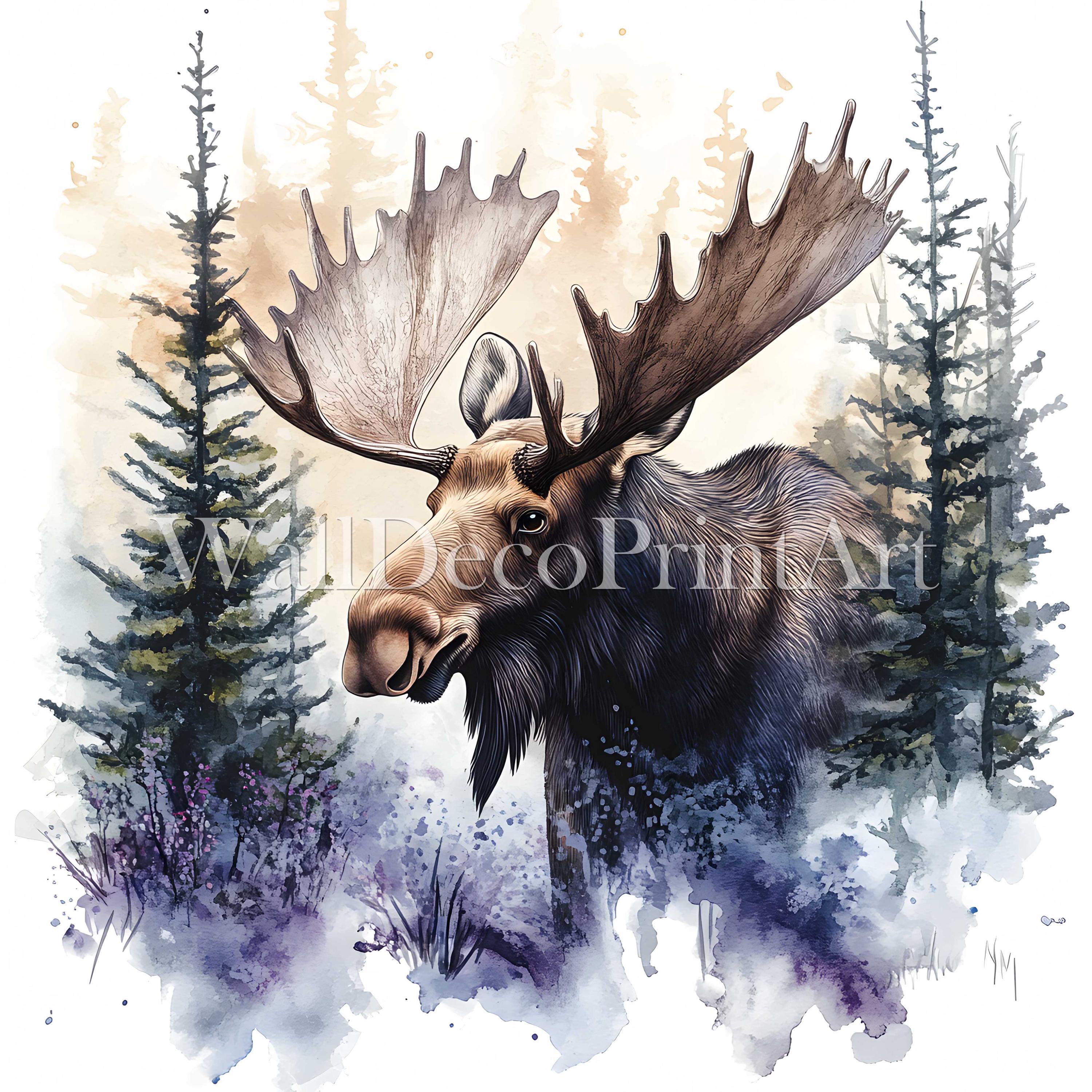 Beautiful Moose Clipart Bundle - 10 High Quality JPG - Digital Download ...