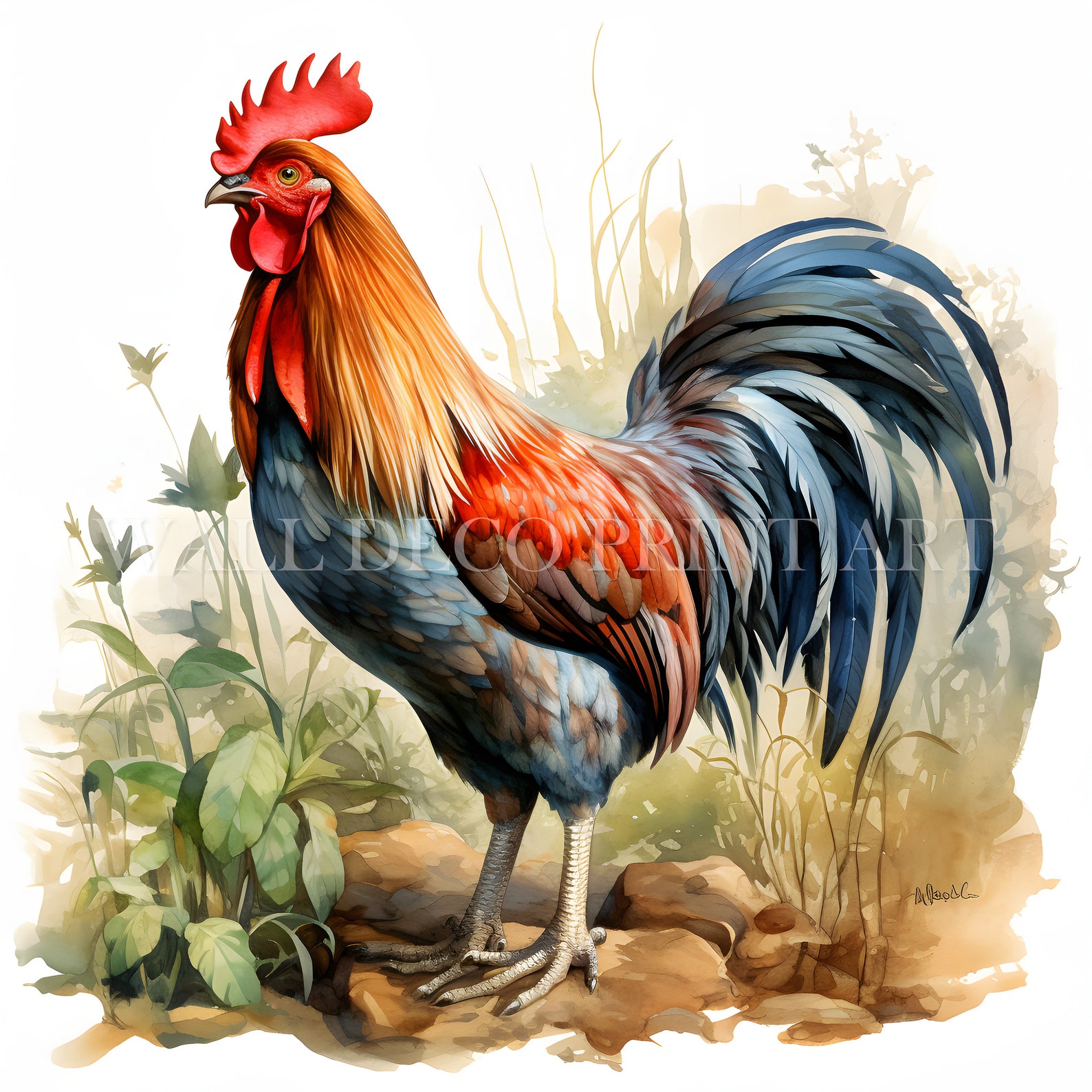 Beautiful COCKEREL Clipart Bundle 10 High Quality Jpgs - Etsy