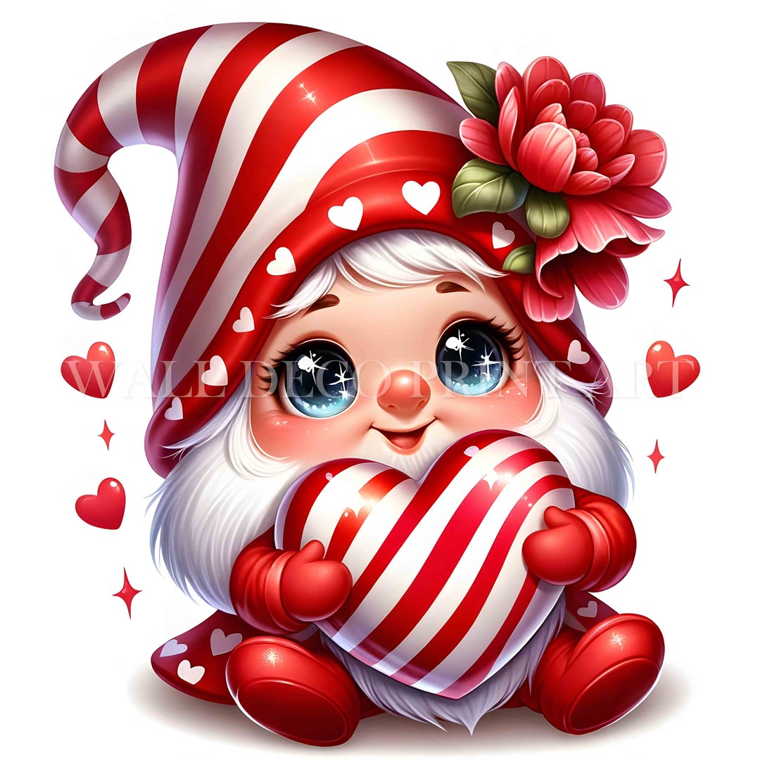 Cute Valentine Gnomes Clipart MEGA Bundle - 32 High Quality Jpgs ...