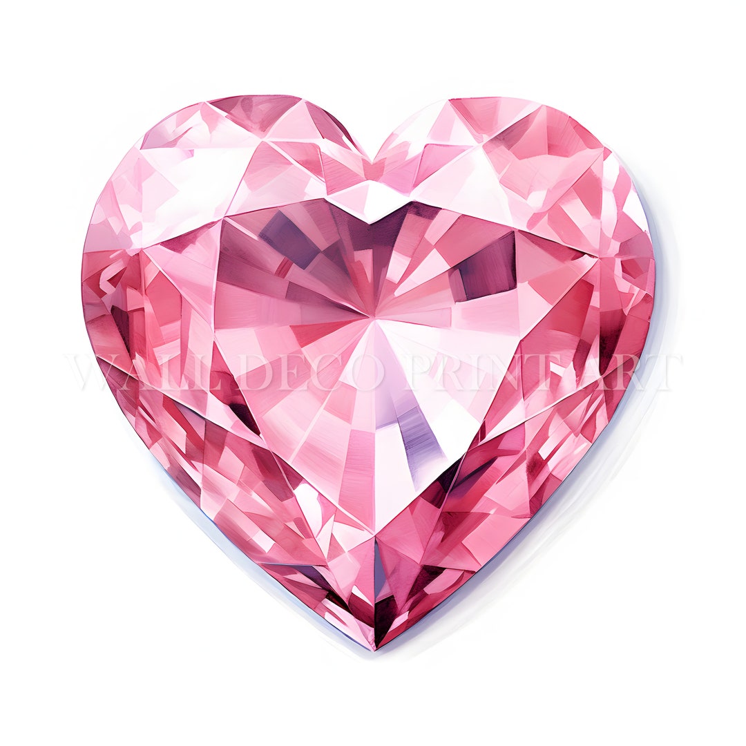 Diamond Hearts Clipart Bundle - 11 High Quality Jpgs - Digital ...