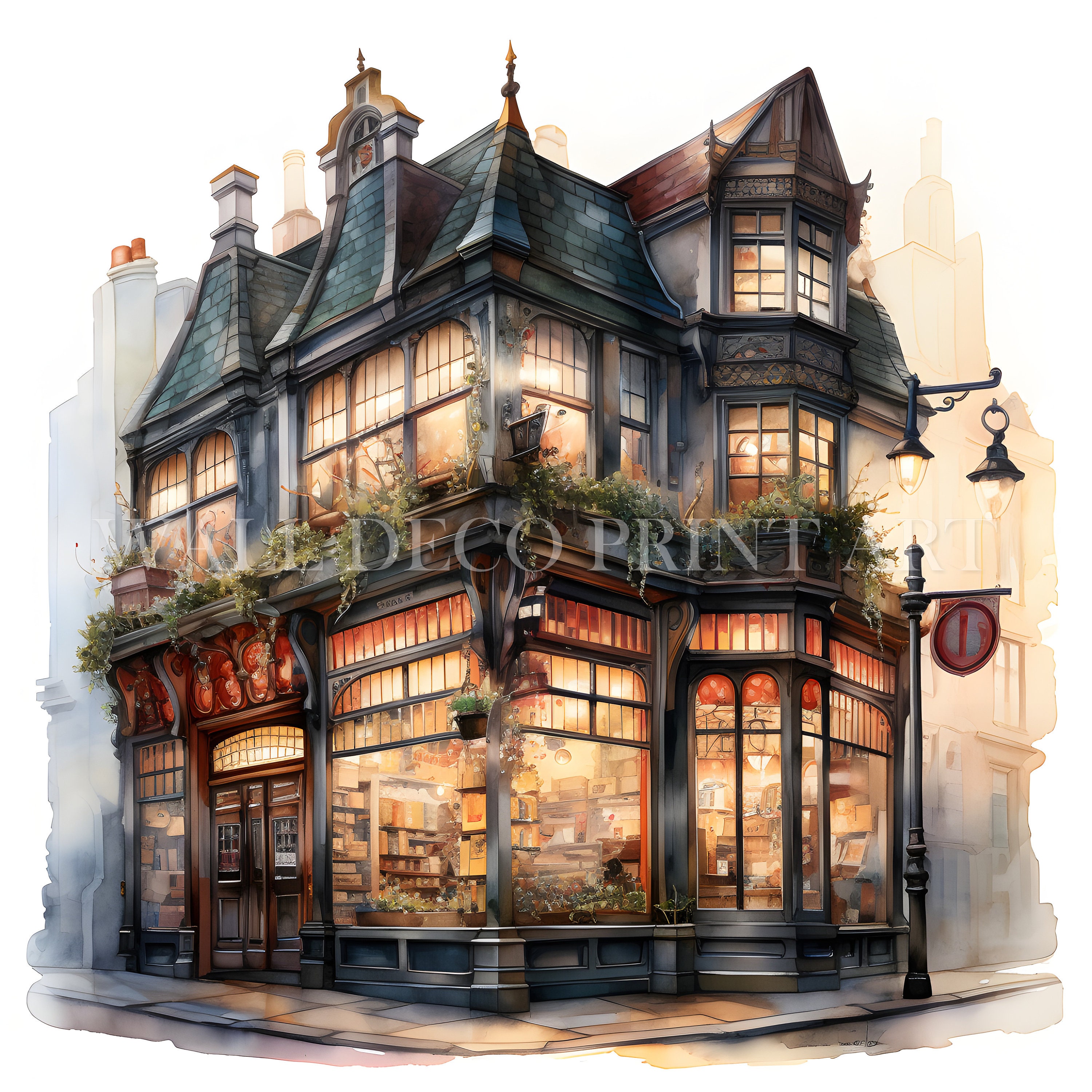 Victorian Bookstore Clipart Bundle 10 High Quality Jpgs - Etsy