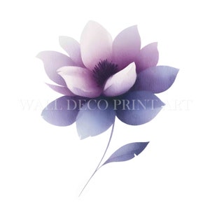 Purple Simple Flowers Clipart Bundle - 10 High Quality Jpgs - Digital ...