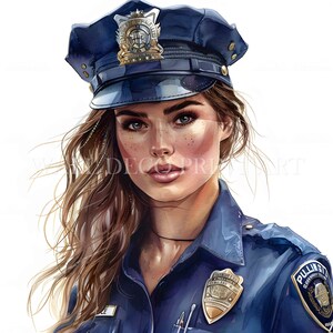 10 Police Portrait Clipart - High Quality JPG - Digital Downloads ...