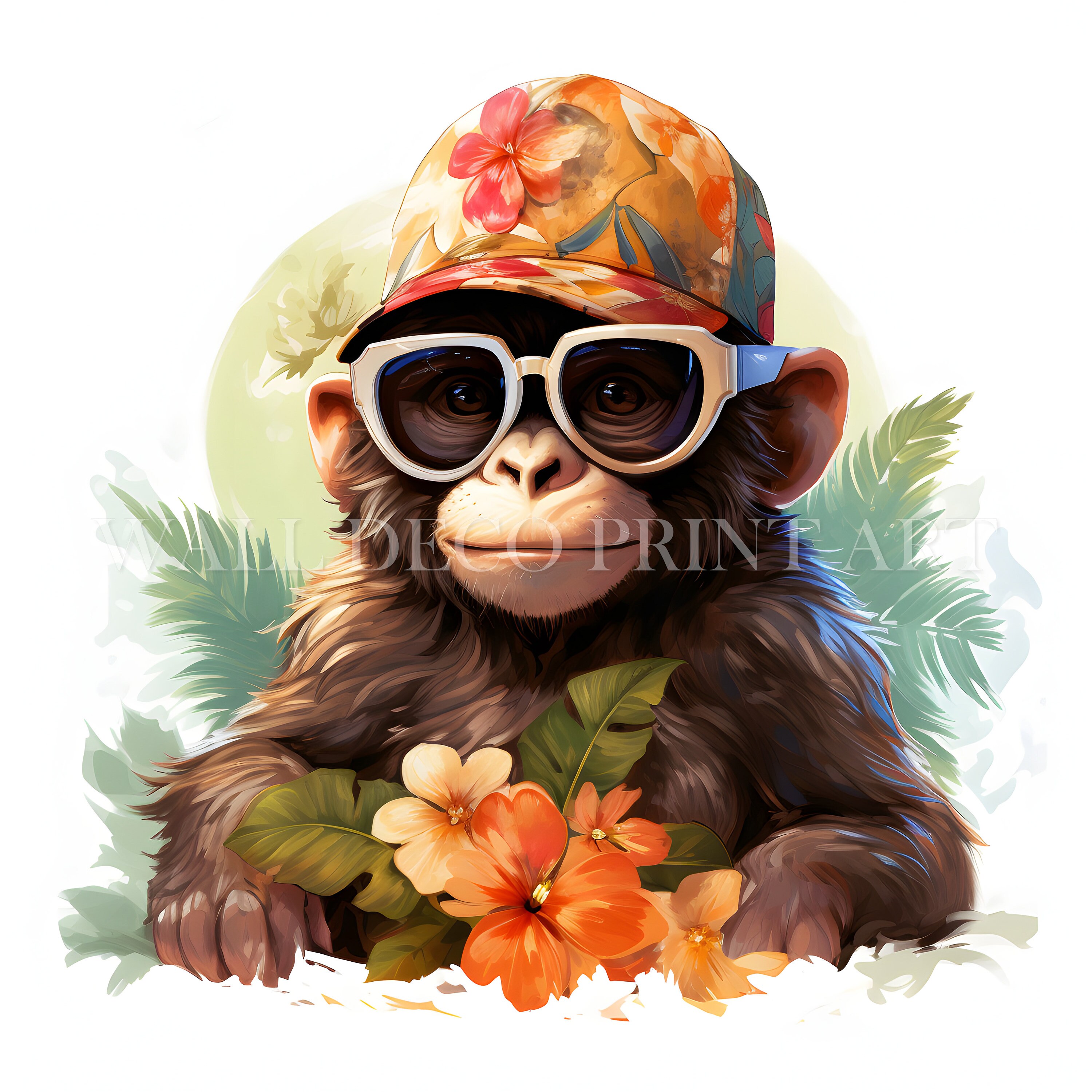 Cool and Cute Monkey Clipart Bundle - 9 High Quality Jpgs - Digital ...